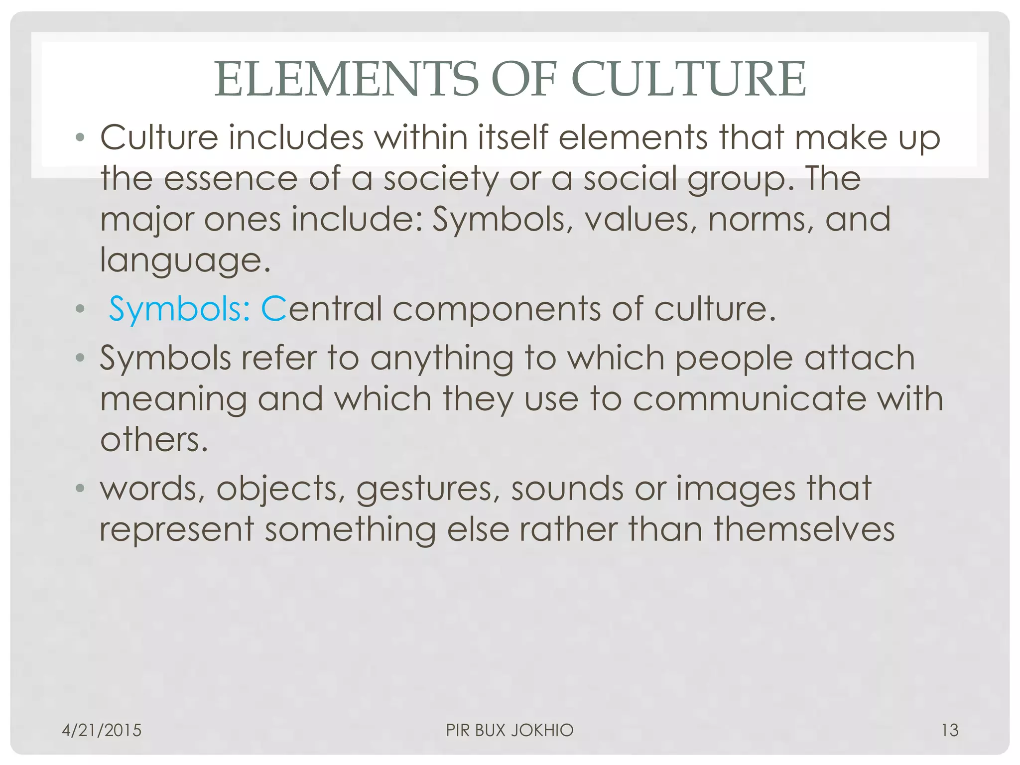 The concept of culture | PPTX