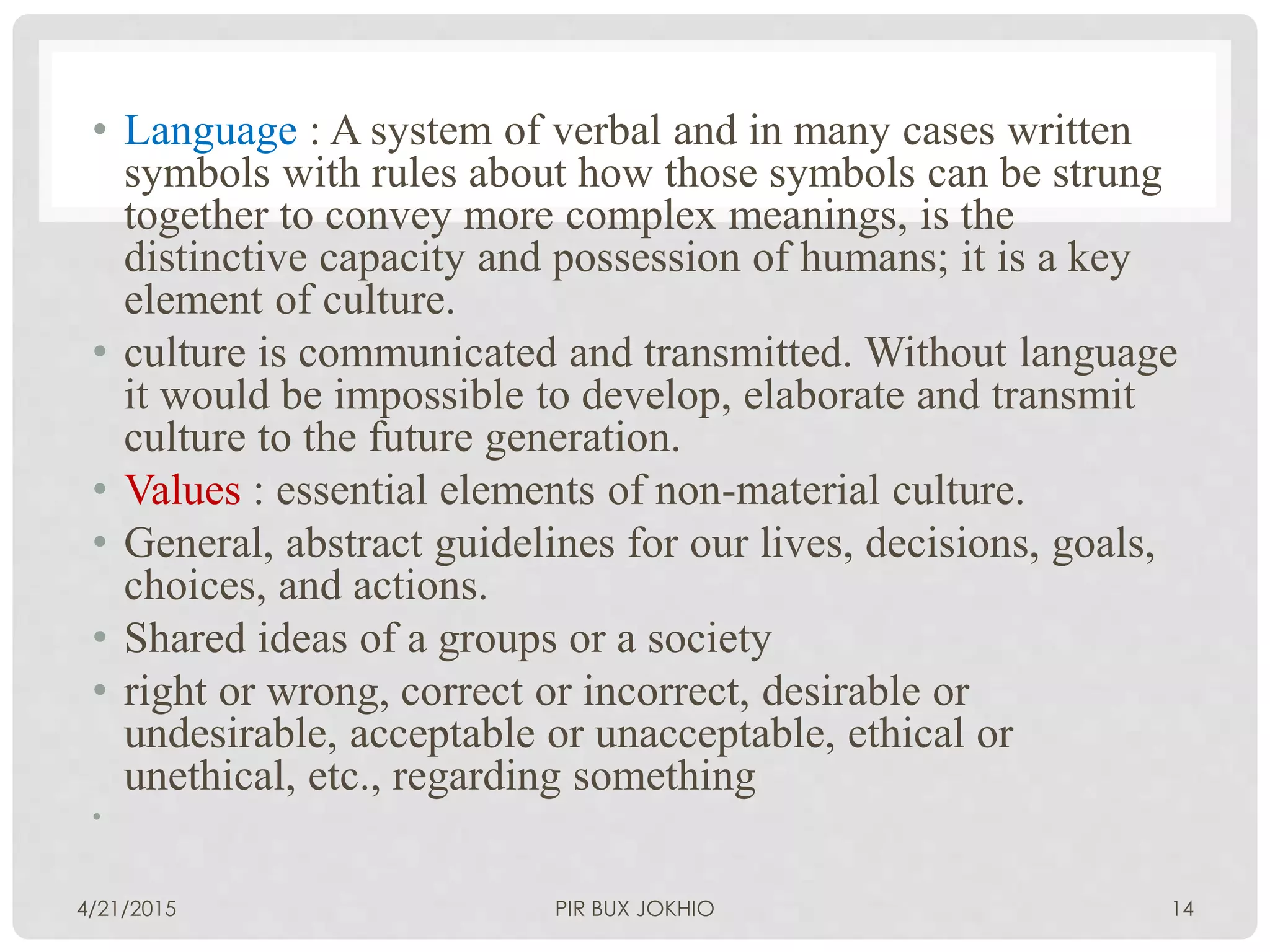 The concept of culture | PPTX