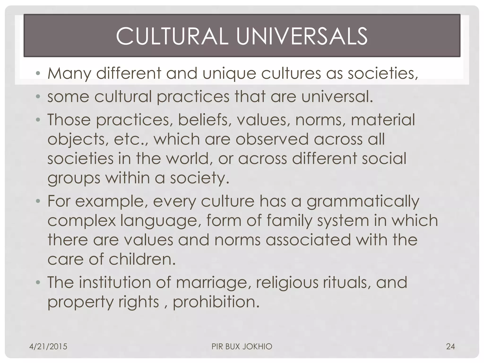 The concept of culture | PPTX