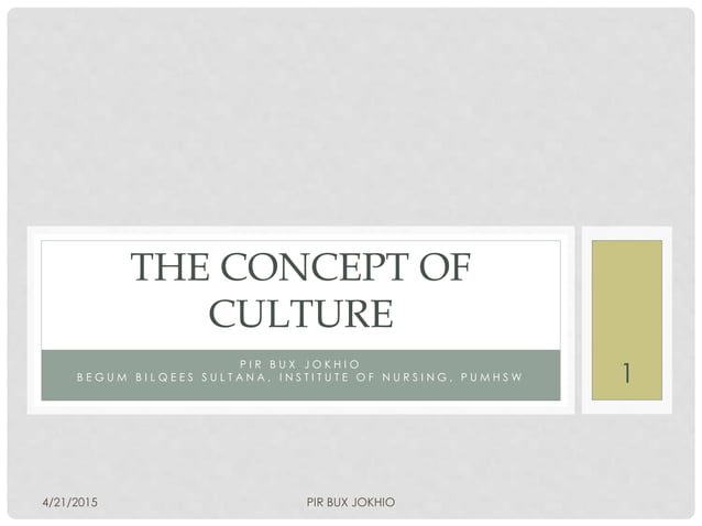 The concept of culture | PPTX