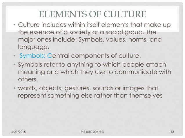 The concept of culture | PPTX