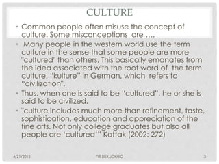 The concept of culture | PPTX