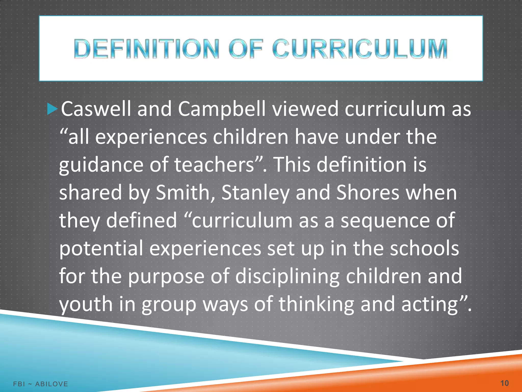 The concept of curriculum | PPTX