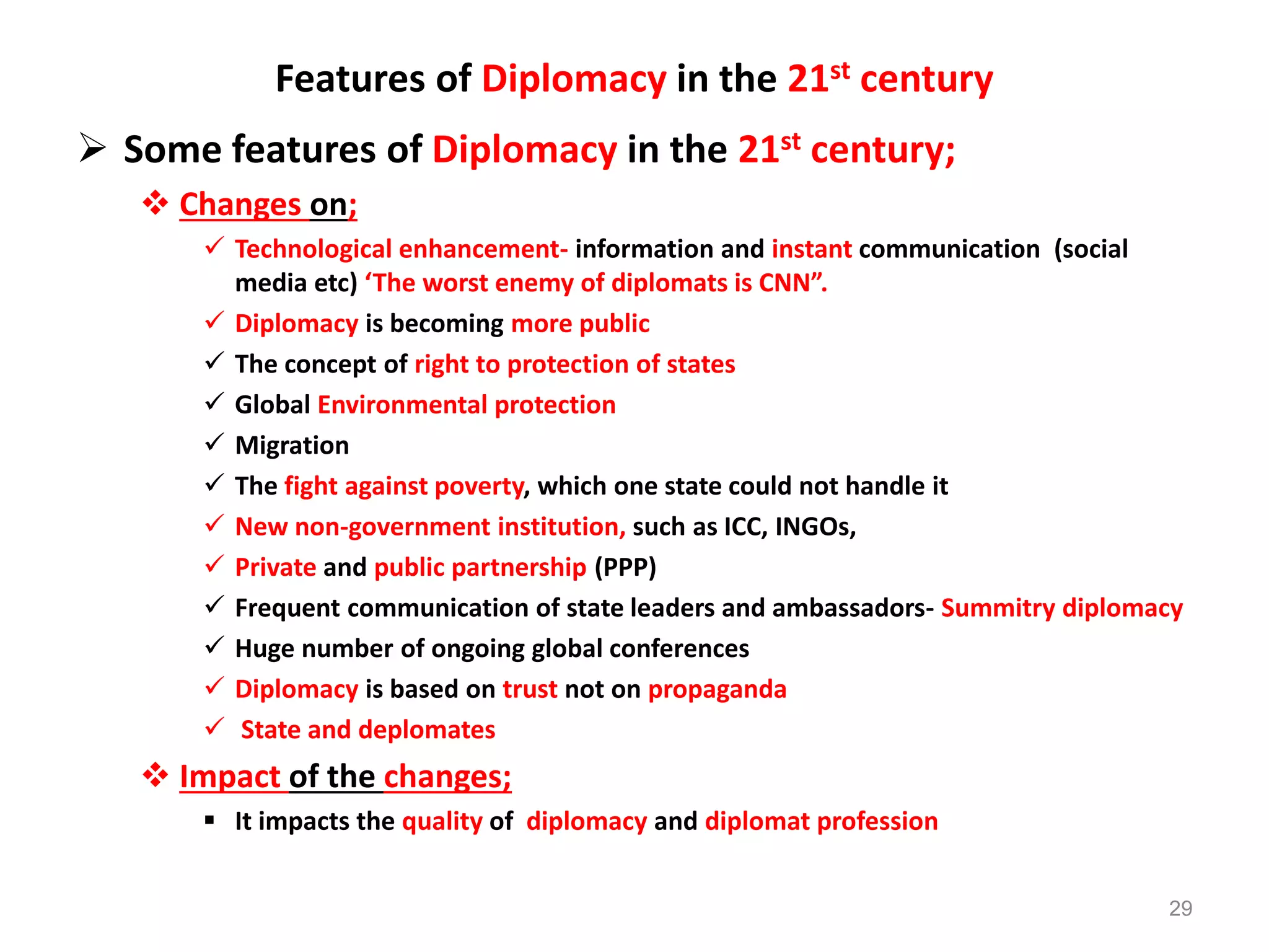 THE CONCEPT OF DIPLOMACY.ppt | Political Issues & policy | Politics