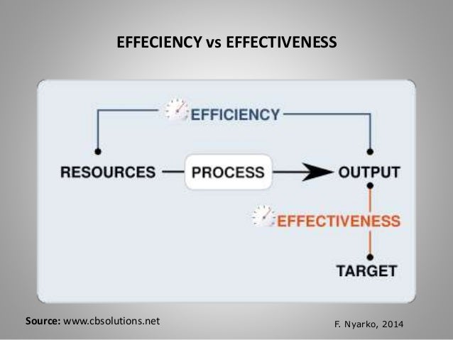 The concept of efficiency and effectiveness