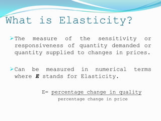 The concept of elasticity | PPTX