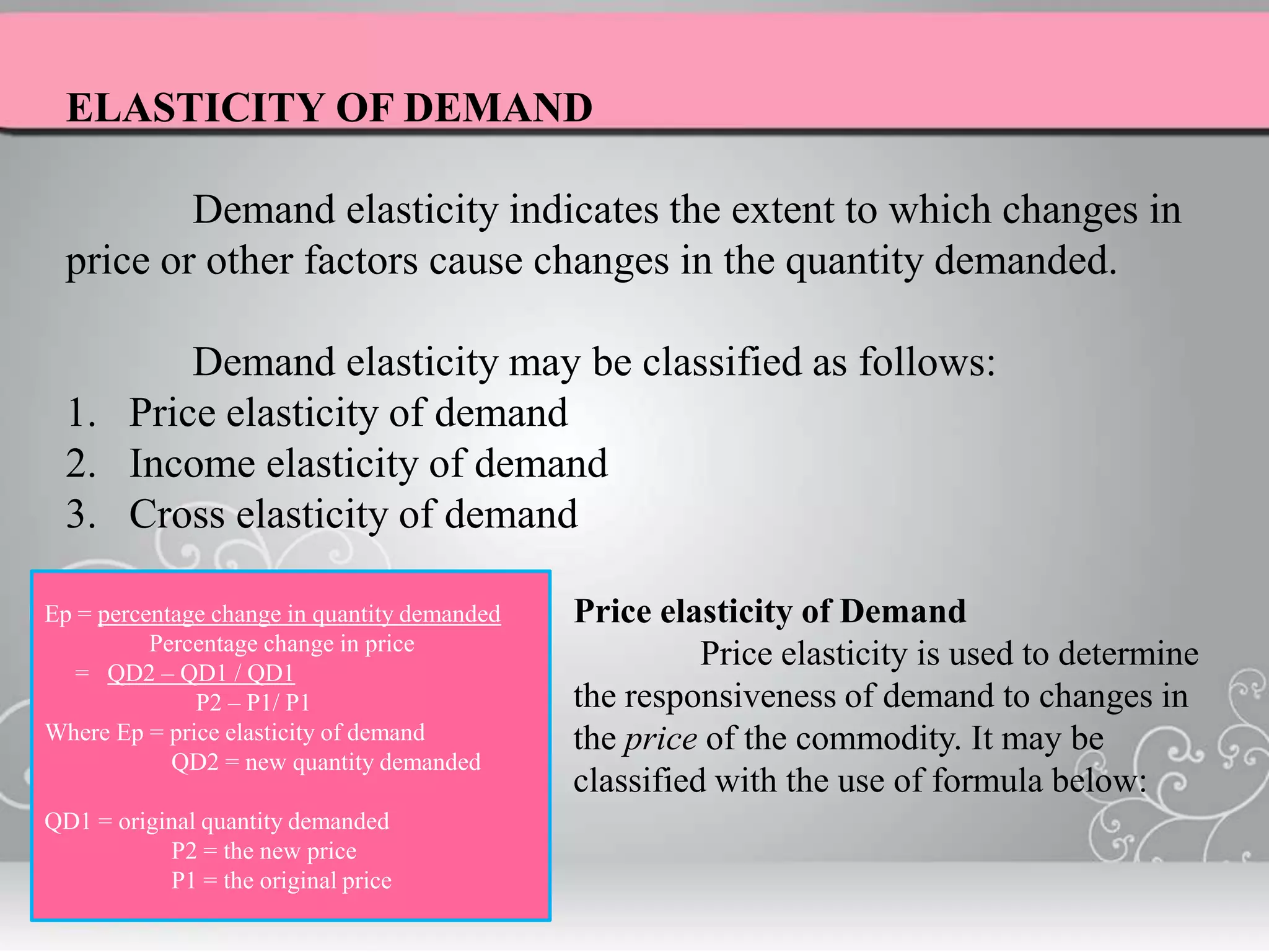 The Concept of Elasticity | PPTX
