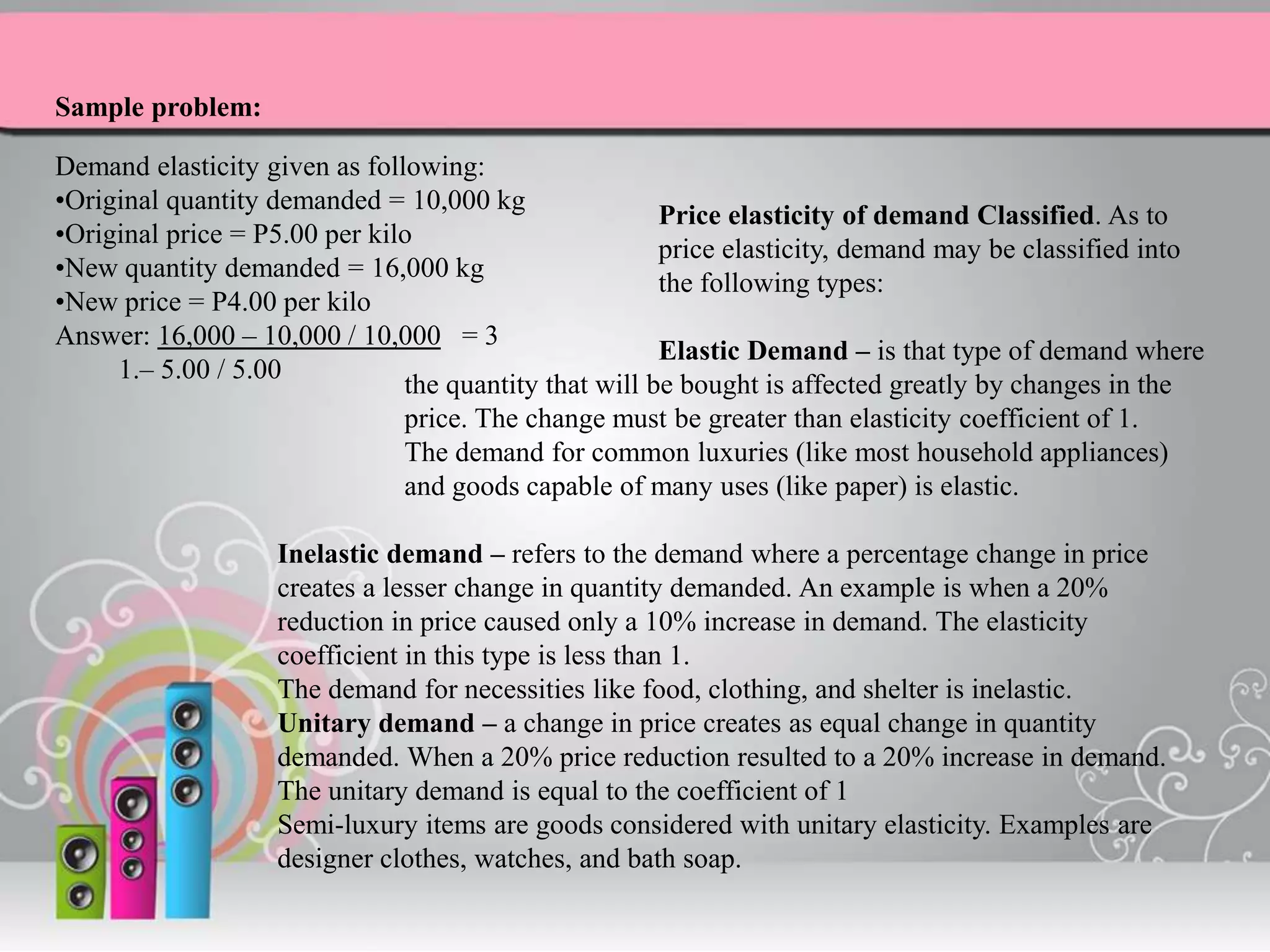 The Concept of Elasticity | PPTX