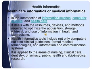 The concept of health informatics | PPSX