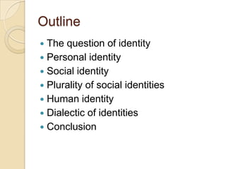 The concept of identity | PPTX