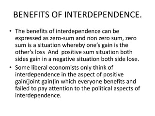 The concept of interdependence | PPTX