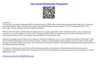 Knowledge Management Knowledge Management Applications: a “must have”