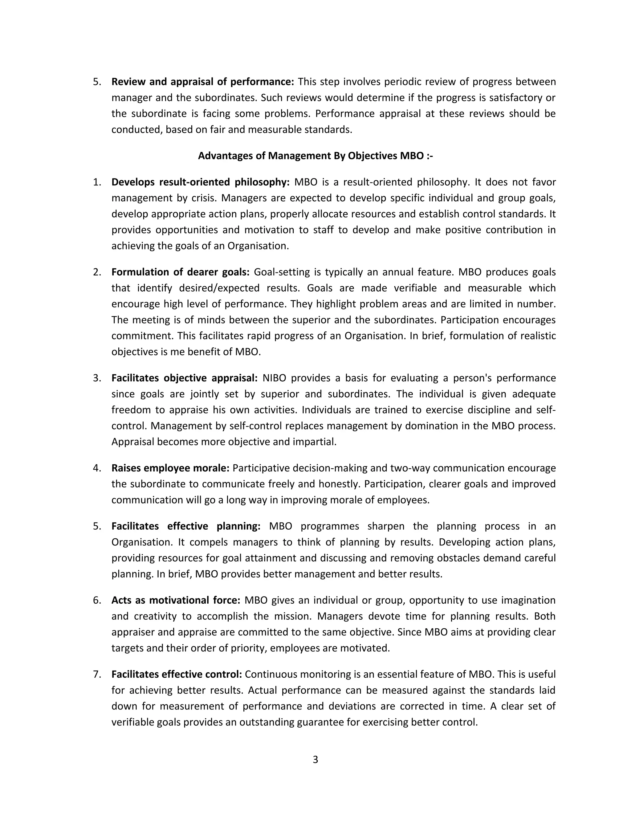 The concept of management by objectives | DOC