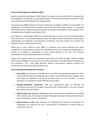 The concept of management by objectives | DOC
