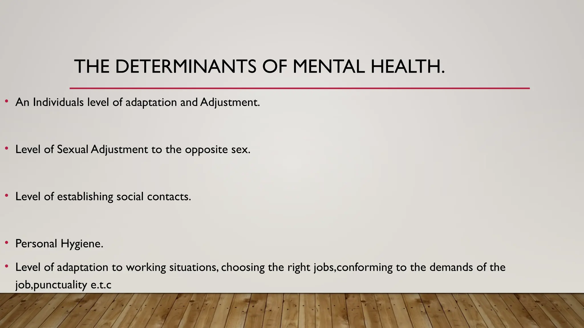 THE CONCEPT OF MENTAL HEALTH. Slides pptx | PPT