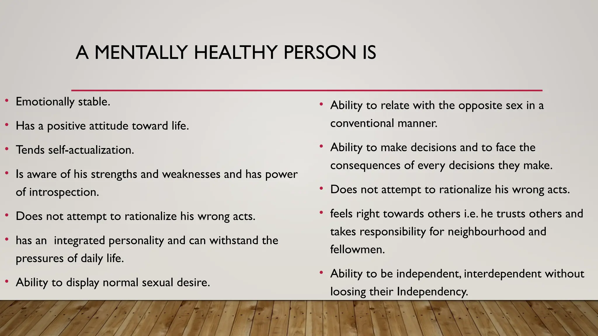 THE CONCEPT OF MENTAL HEALTH. Slides pptx | PPT