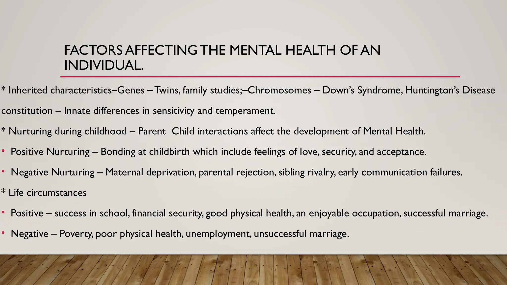 THE CONCEPT OF MENTAL HEALTH. Slides pptx | PPT