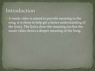 The concept of music video | PPTX | Hair Care | Beauty