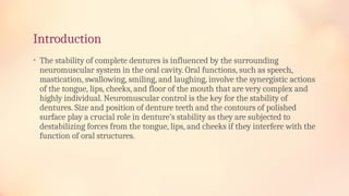 The concept of Neutral Zone in dental arch .pptx
