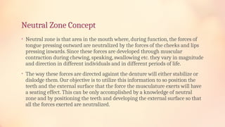The concept of Neutral Zone in dental arch .pptx