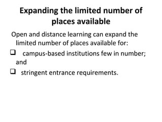 The concept of open and distance learning | PPT