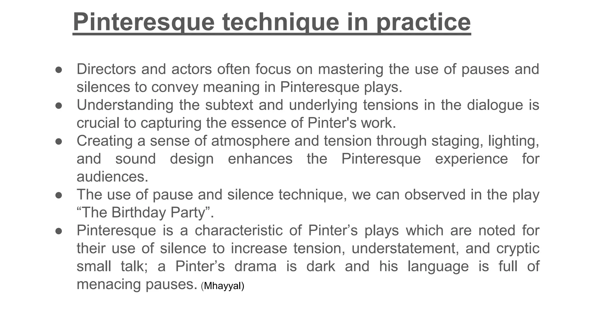 The concept of _Pinteresque_ in Modern Theater .pptx