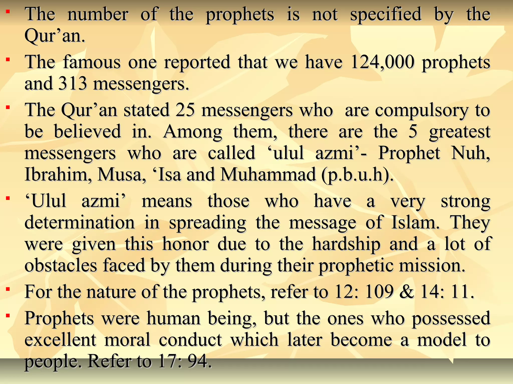 The concept of prophethood in islam | PPT