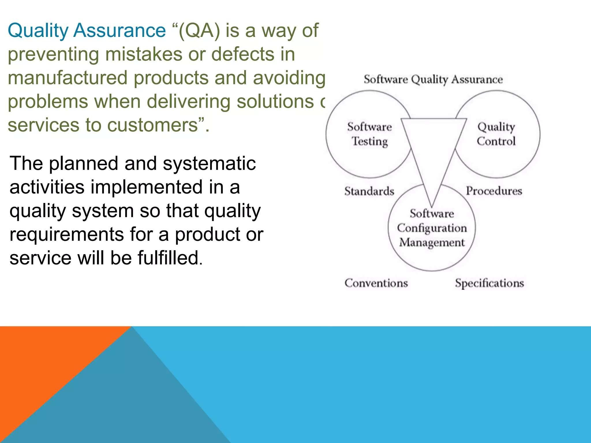 The concept of quality assurance | PPTX
