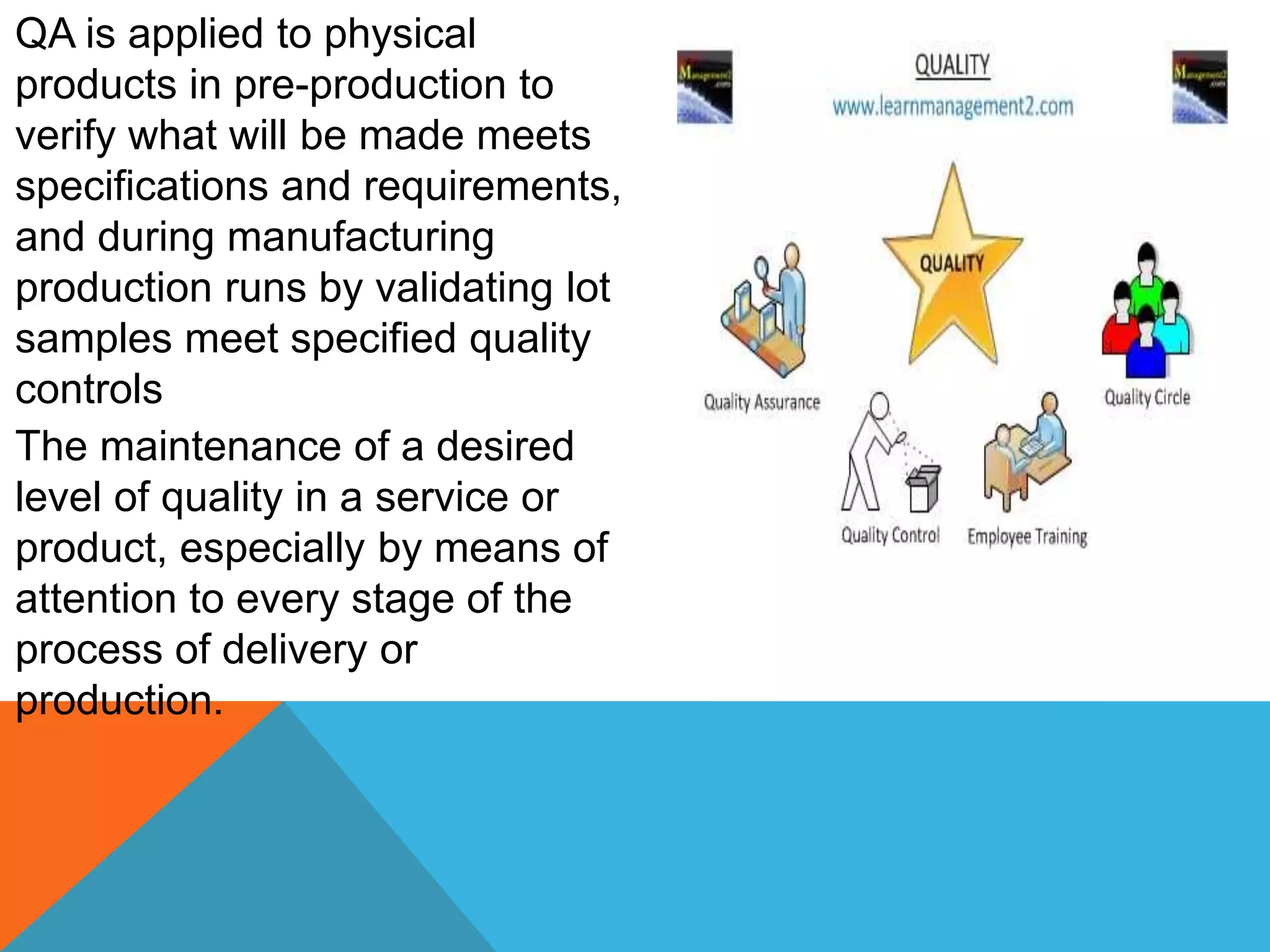 The concept of quality assurance | PPTX