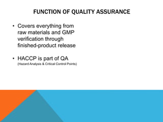 The concept of quality assurance | PPTX