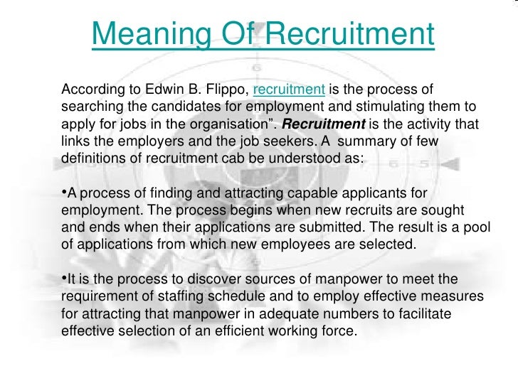 Recruiters Meaning Recruitment and selection – The most important HR ...