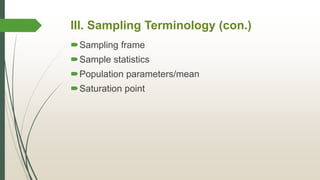 The Concept of Sampling | PPTX