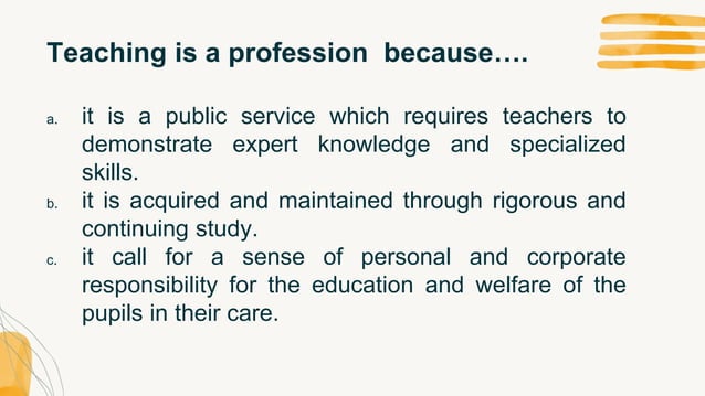 The Concept of Teaching as a Profession.pdf | Professional School ...