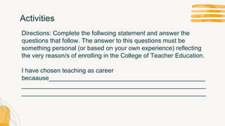The Concept of Teaching as a Profession.pdf | Professional School ...