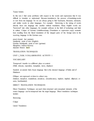 The concept of translation and its complexity | DOCX