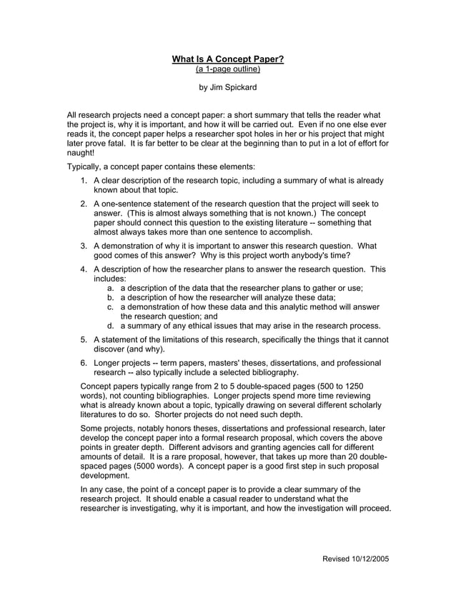The Concept Paper the-concept-paper