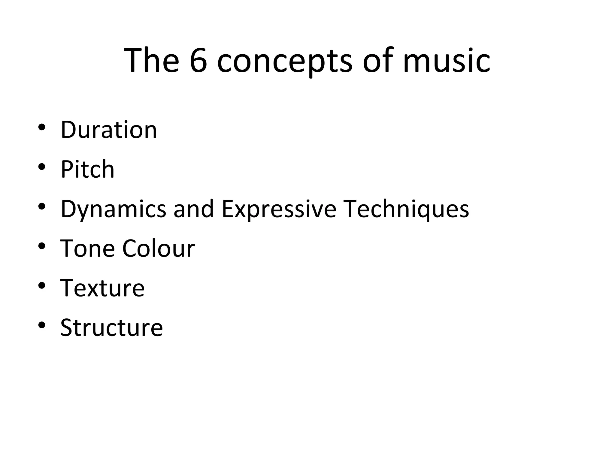 The concepts of music | PPT