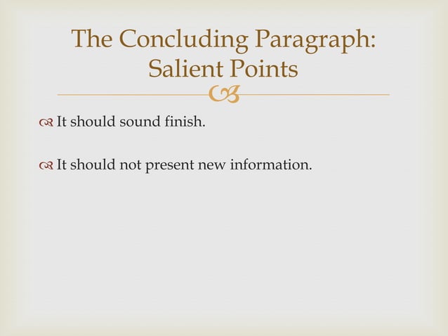 The concluding paragraph | PPTX | Screenwriting | Content Production