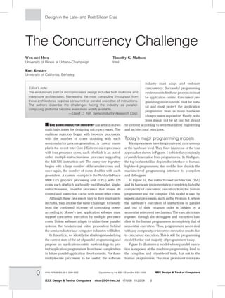The Concurrency Challenge : Notes | PDF | Programming Languages | Computing