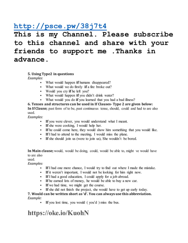 The conditional if type 2 | PDF