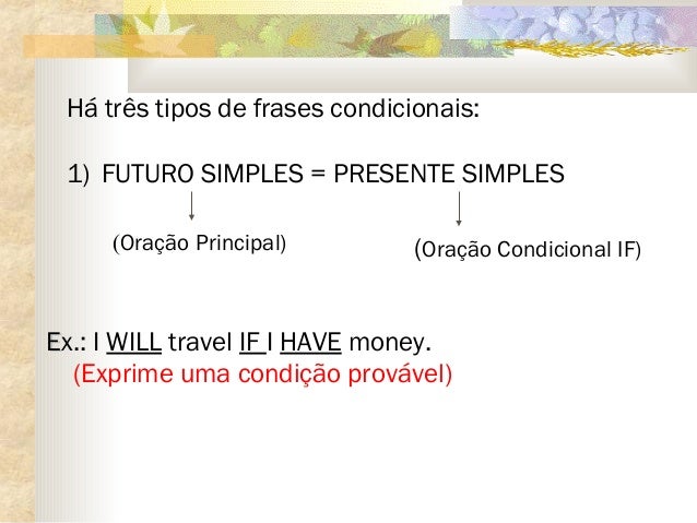 Aula de Inglês - The Conditional Tenses – If clauses