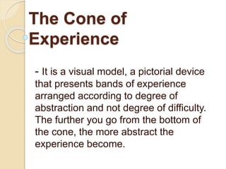 Edgar Dale Cone of Experience | PPTX
