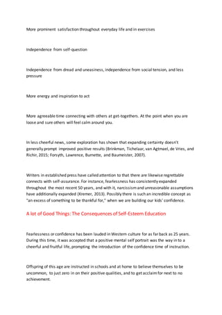 The confidence development | PDF