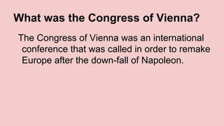 The congress of vienna | PPT