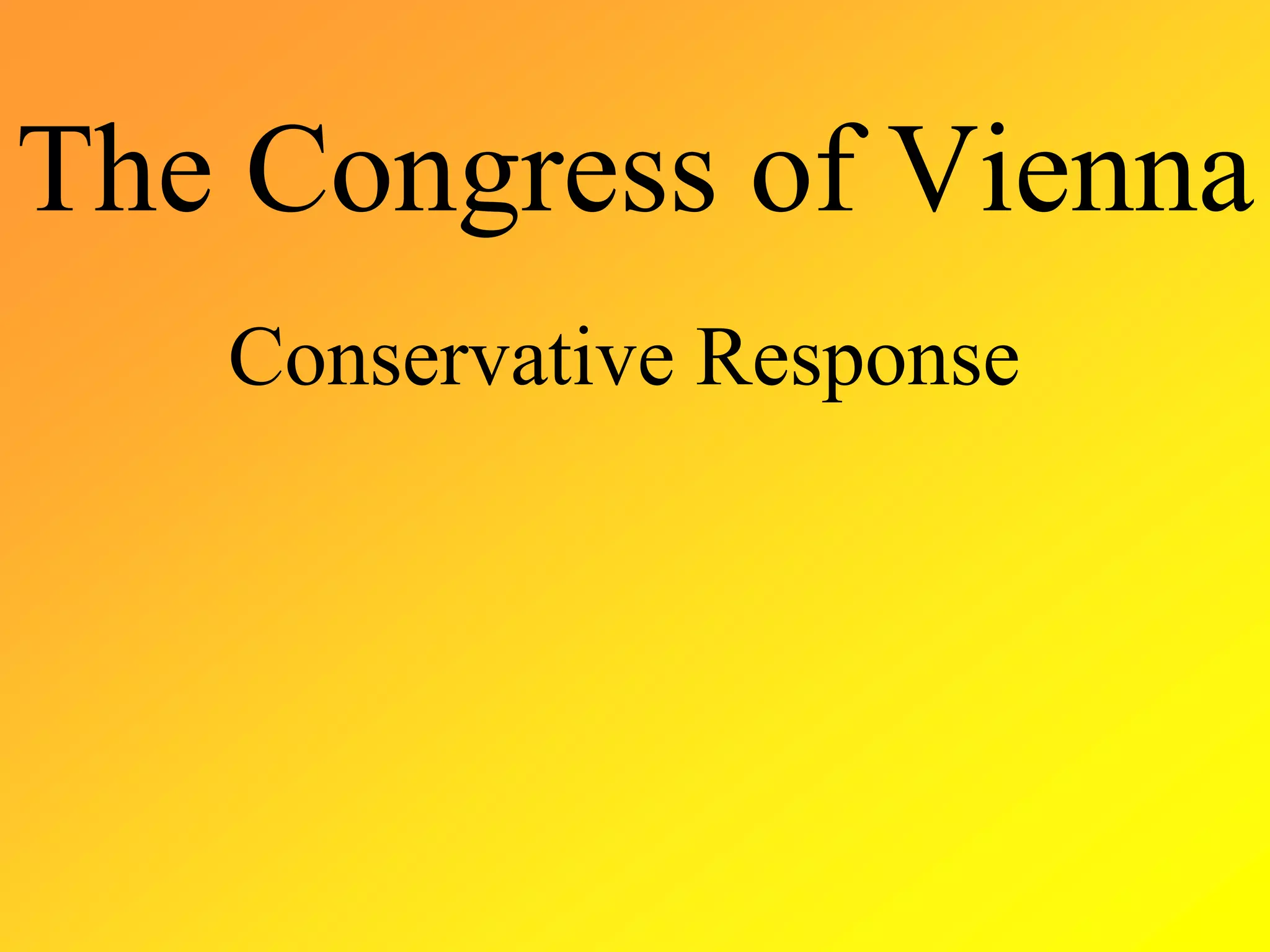 Congress of Vienna | PPT