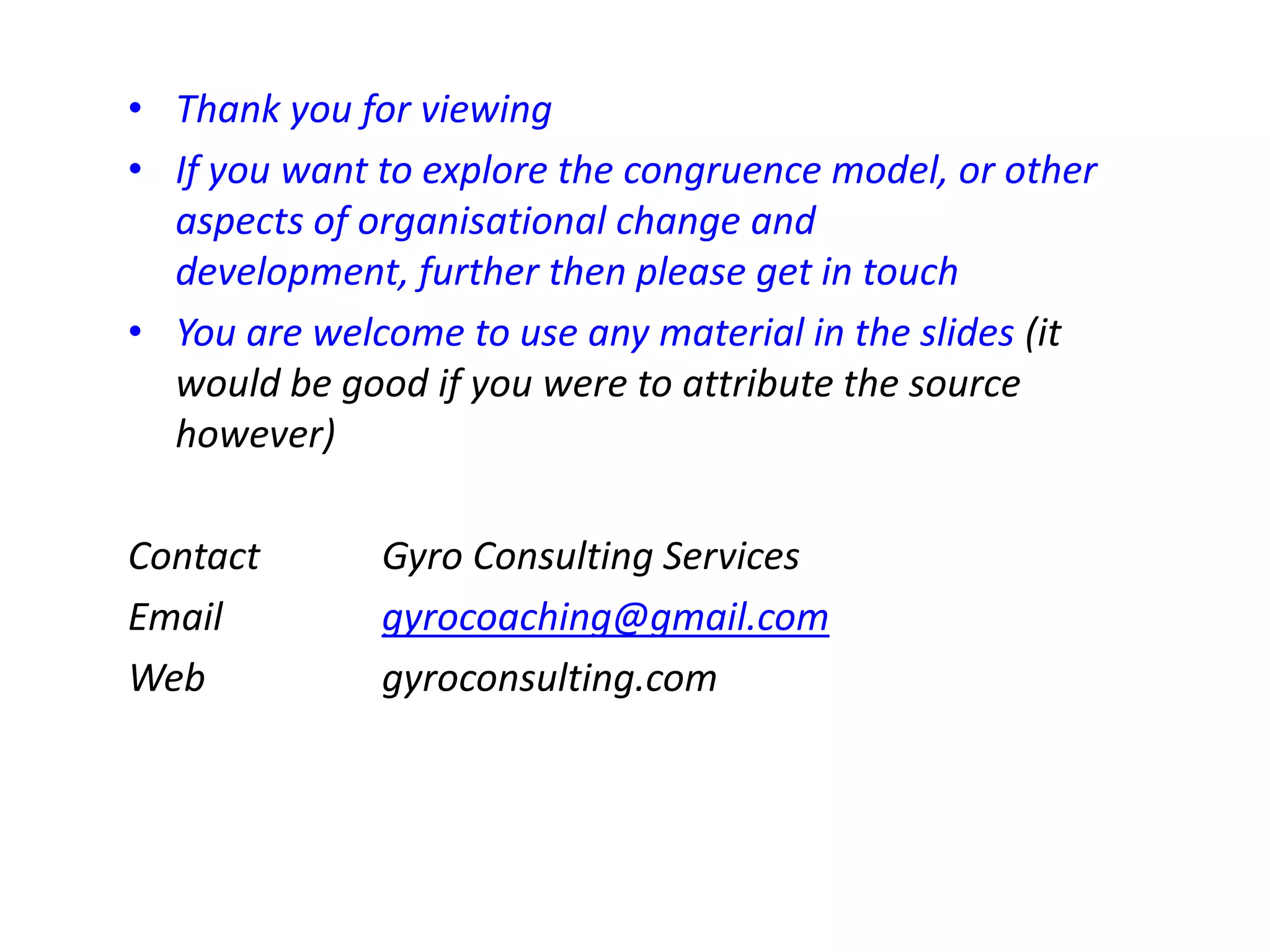 The congruence model overview | PPTX