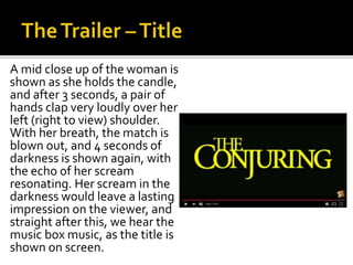 The Conjuring - Trailer Analysis | PPT