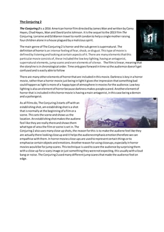 The conjuring 2 | DOCX