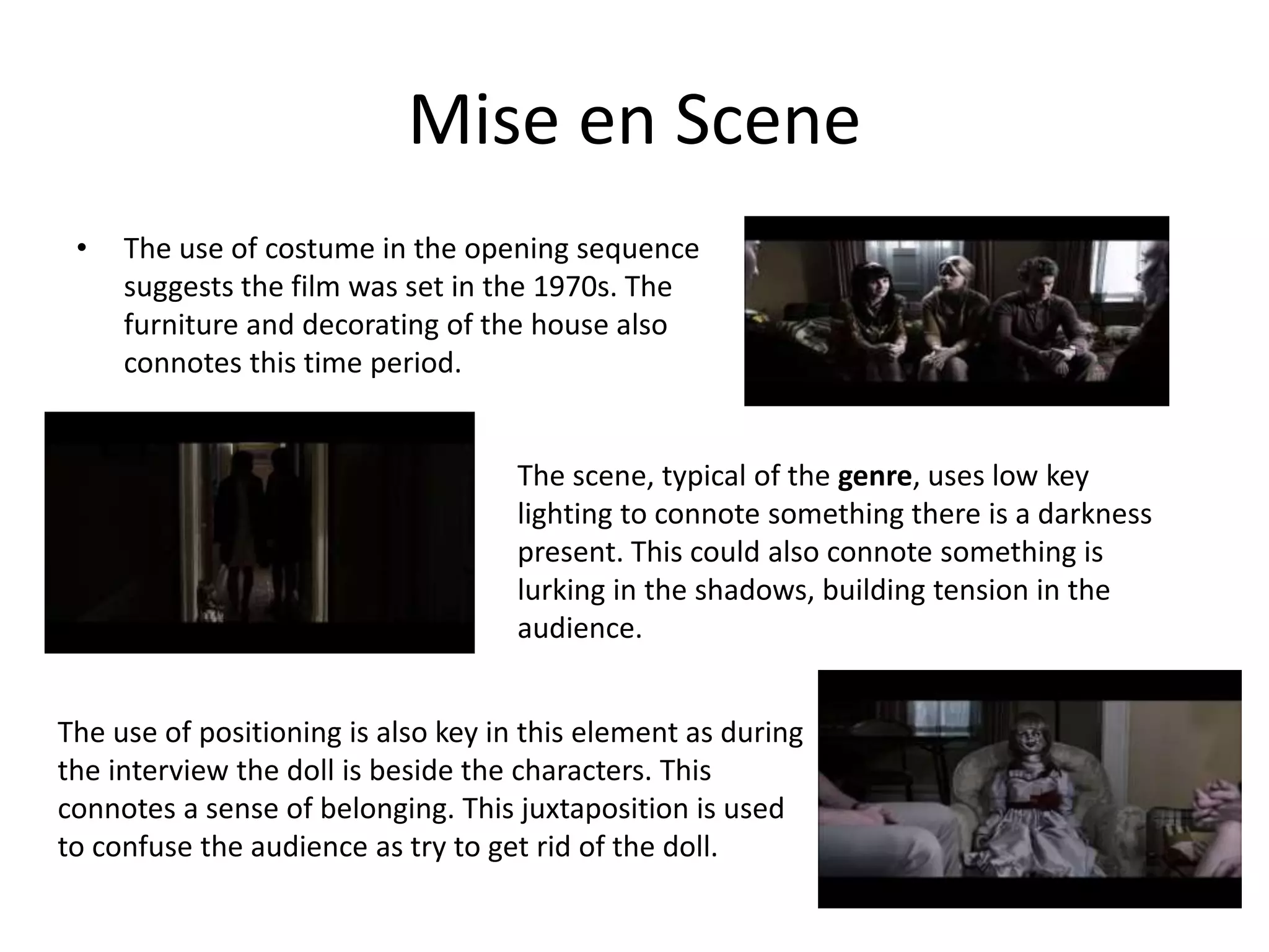 The conjuring opening sequence textual analysis | PPTX