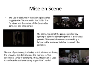 The conjuring opening sequence textual analysis | PPTX